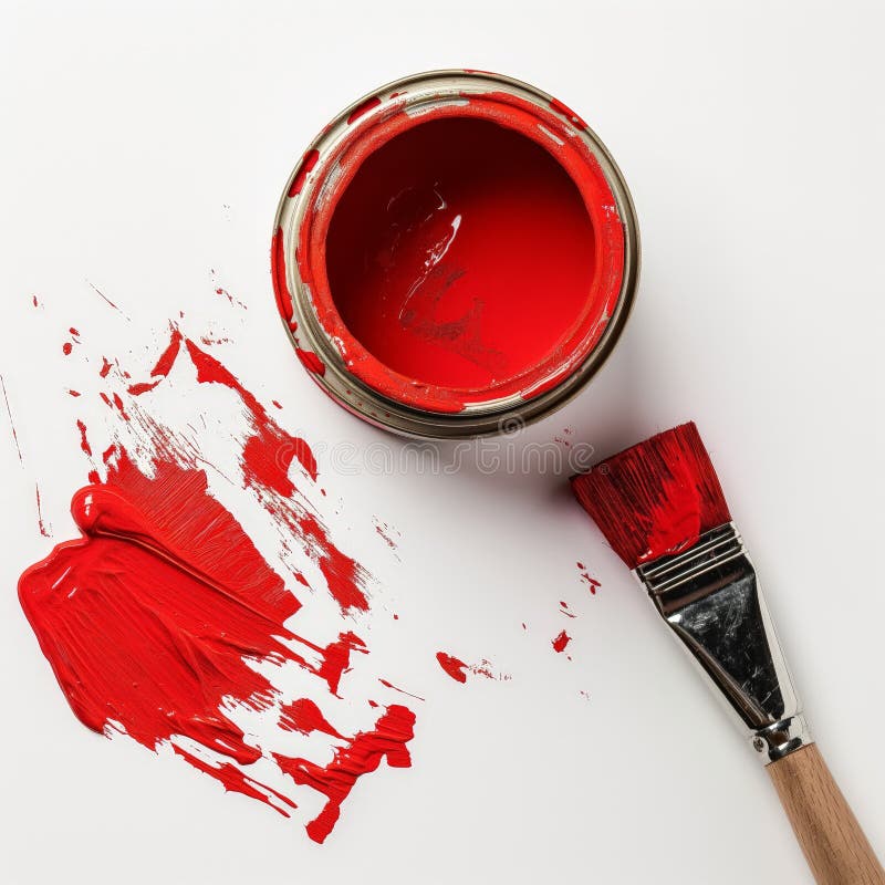Red Paint Splatter Creative Process Stock Photo - Image of hobbies ...
