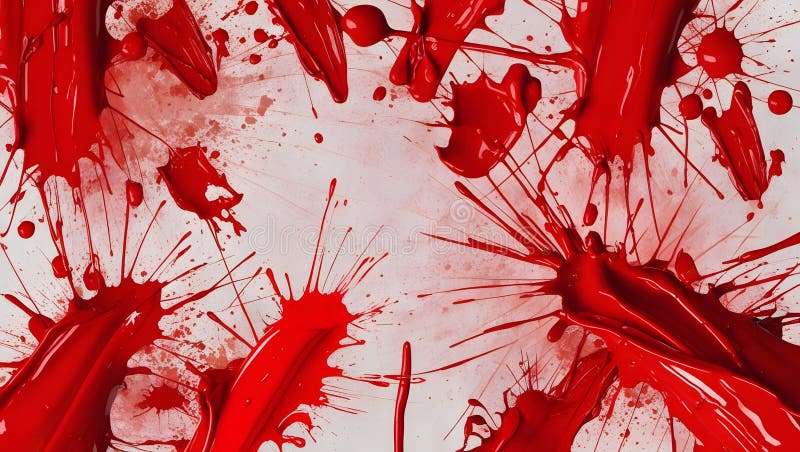 Red Paint Splatter on White Background Canvas Stock Illustration ...