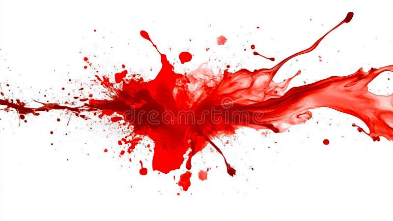 A Red Paint Splatter on a White Background Stock Image - Image of ...