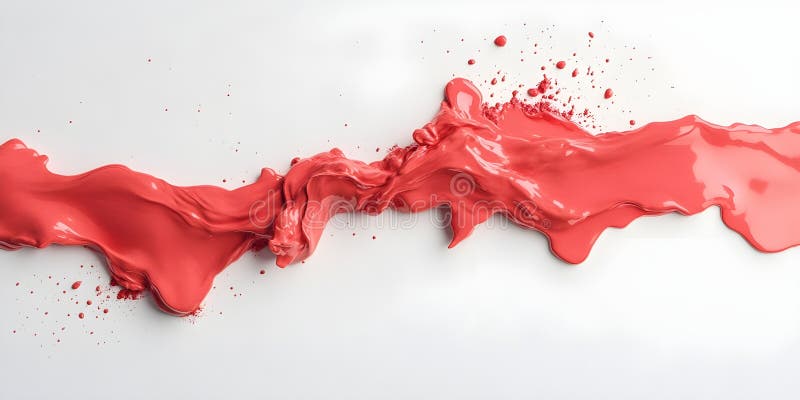 A Red Paint Splatter on a White Background Stock Illustration ...