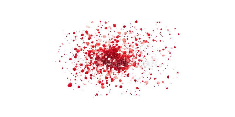 Red Paint Splatters Spreading Outward Isolated on Transparent ...