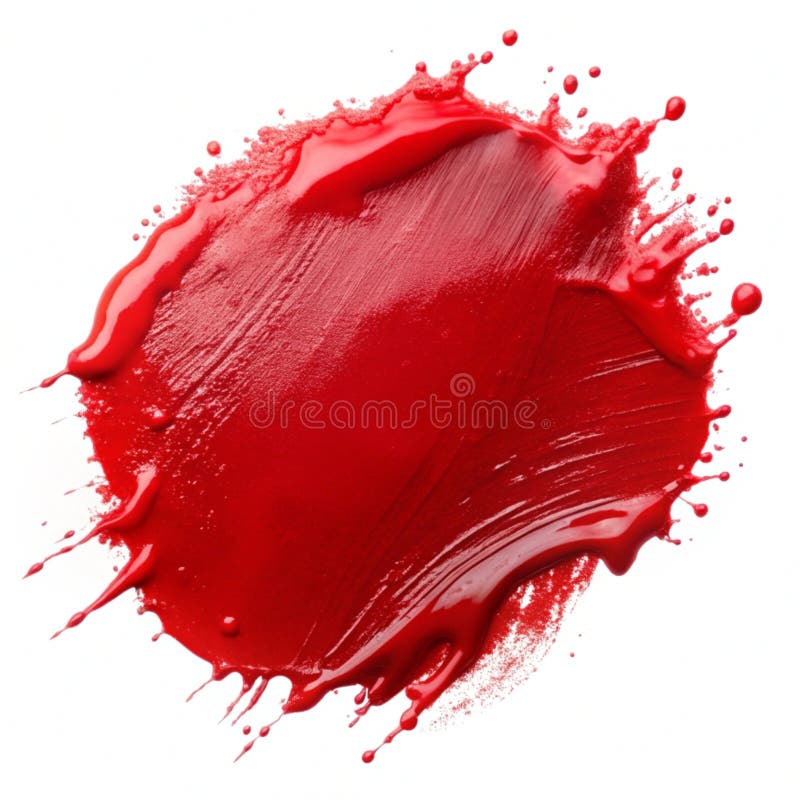 Red Paint Stain Isolated on White Background Stock Illustration ...