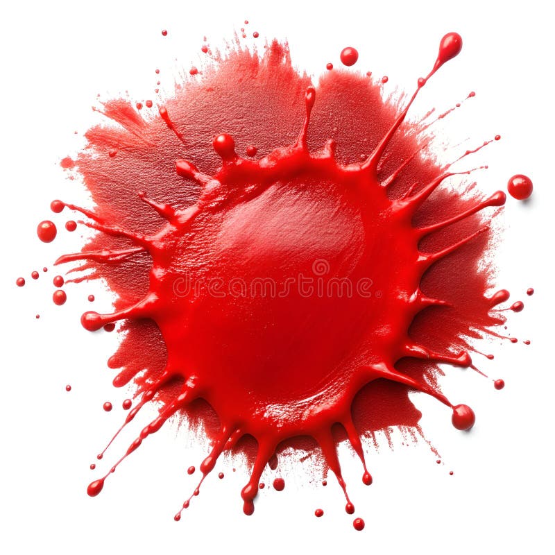 Red Paint Stain on White Background Stock Illustration - Illustration ...