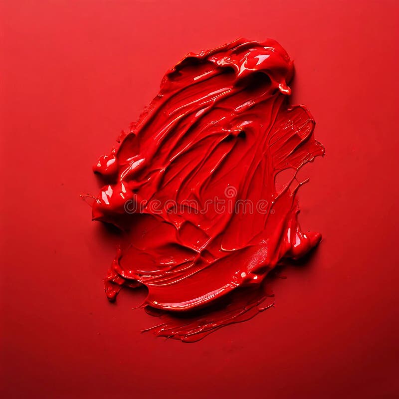 Red Paint Stroke. Generative AI Stock Illustration - Illustration of ...