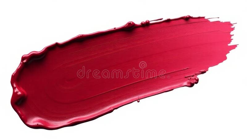 Red Paint Stroke on White Background Stock Illustration - Illustration ...