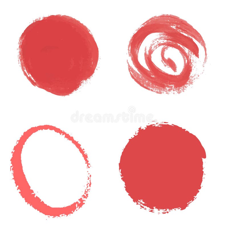 Red paint vector circle stock vector. Illustration of shape - 64078548