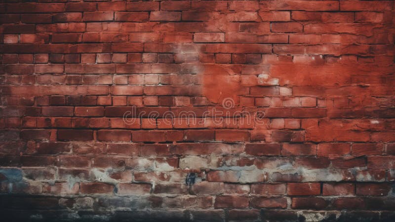 A Red-painted Brick Wall S Texture, Suitable As a Backdrop or Wallpaper ...