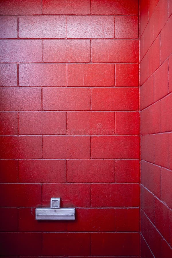 Red painted brick wall stock image. Image of perspective - 44668675