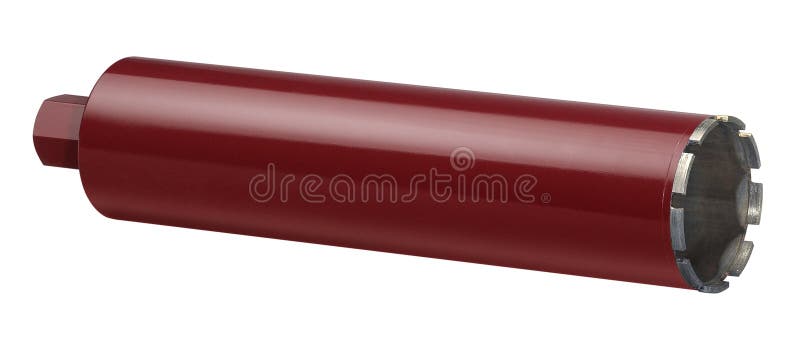 Red painted core bit stock photo. Image of hand, steel - 36357992