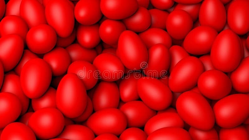 Red painted Easter eggs stock illustration. Illustration of christian ...