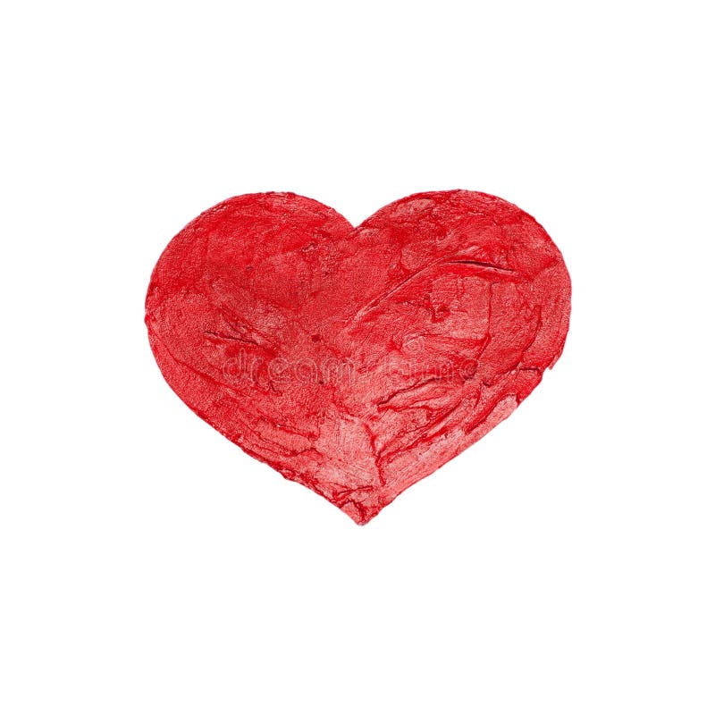 Red painted heart stock photo. Image of drawing, celebration - 28660870