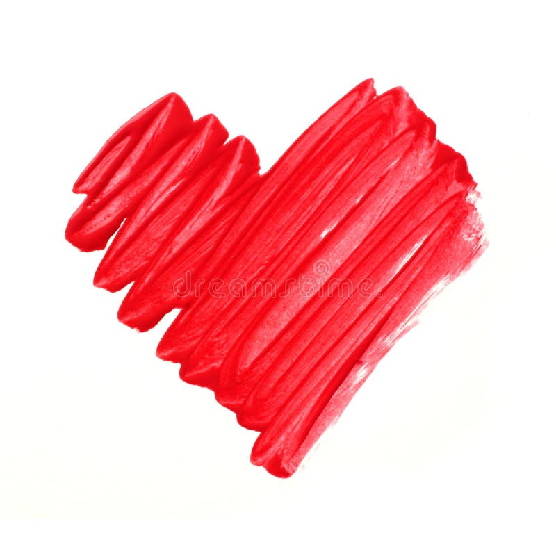 Red painted heart stock image. Image of grunge, texture - 48711973