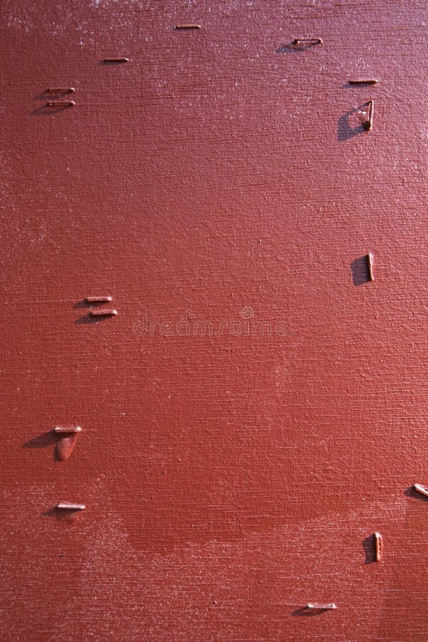 Red Painted Wall with Staples Background Stock Photo - Image of ...