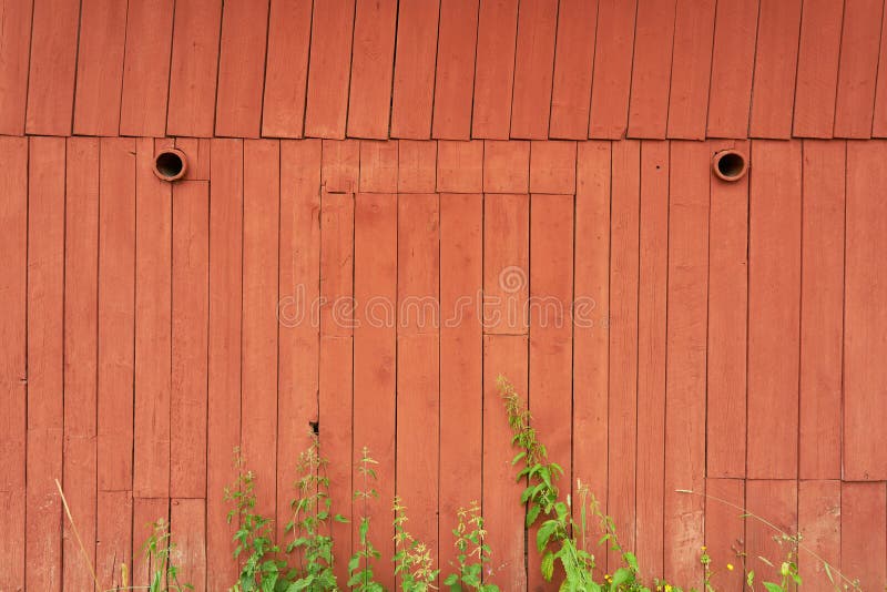 Red Painted Wooden Barn As Wood Background Texture Stock Photo - Image ...