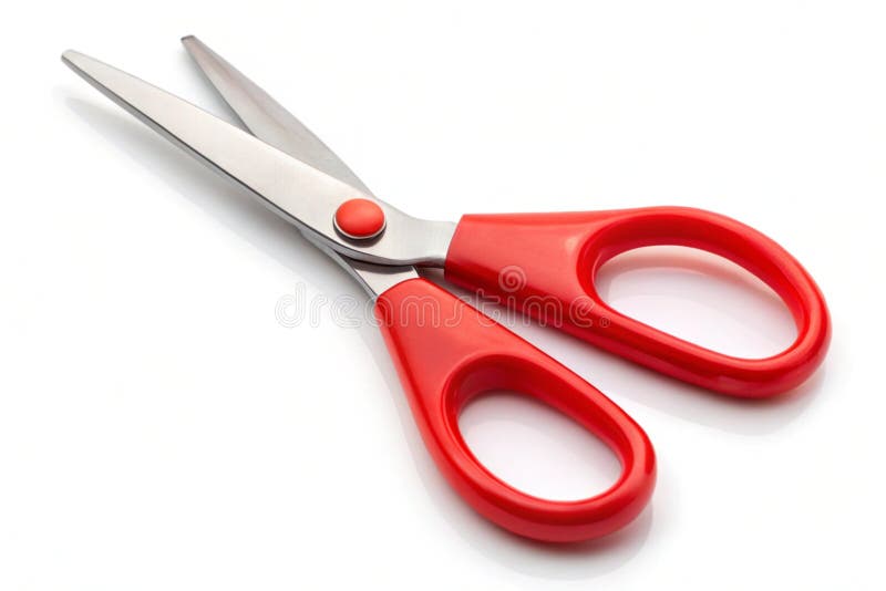 Red Scissors Isolated stock illustration. Illustration of cuttingtasks ...