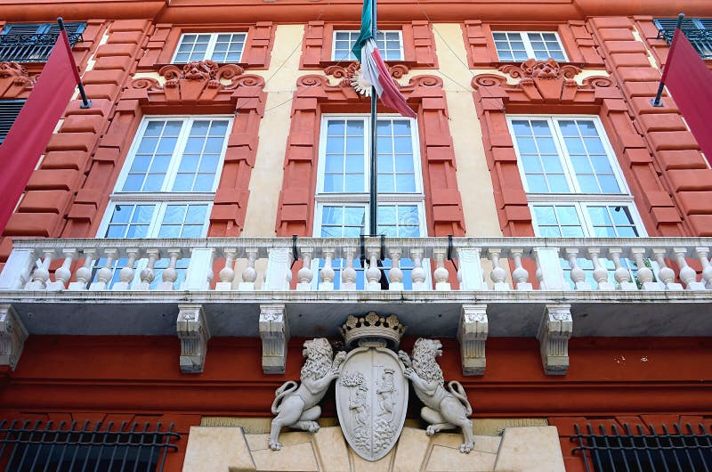 Red palace stock image. Image of viagaribaldi, mediterranean - 38371449