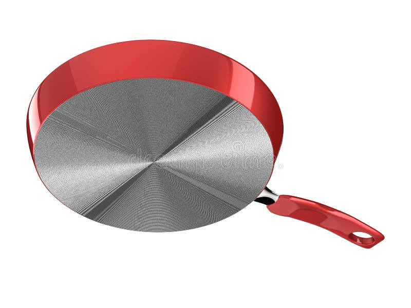 Red pan view from under stock photo. Image of domestic - 77765480