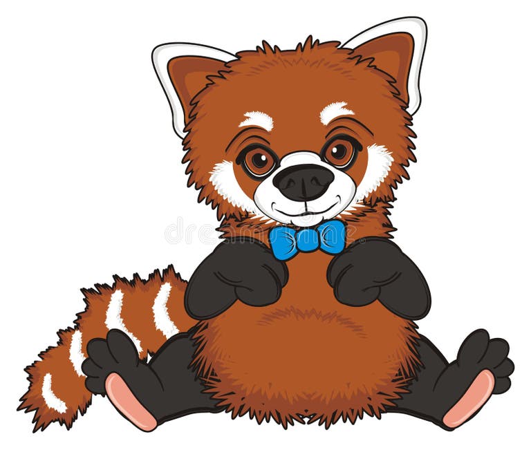 Red panda boy stock illustration. Illustration of emotion - 86141185