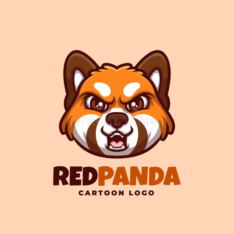 Red Panda Cartoon Logo stock vector. Illustration of animal - 265082240