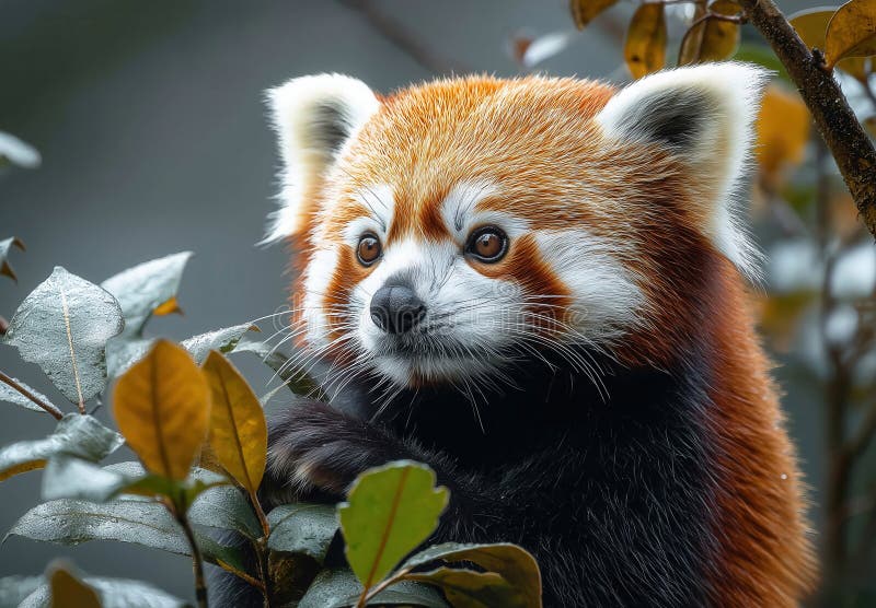 Red Panda Close-up in Its Natural Habitat. Stock Photo - Image of ...