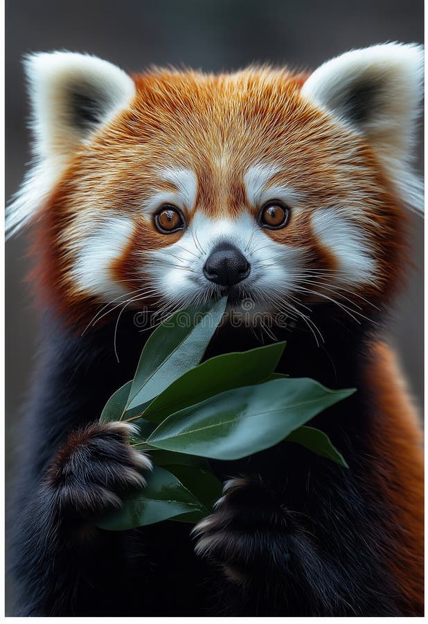 Red Panda Close-up in Its Natural Habitat. Stock Image - Image of funny ...