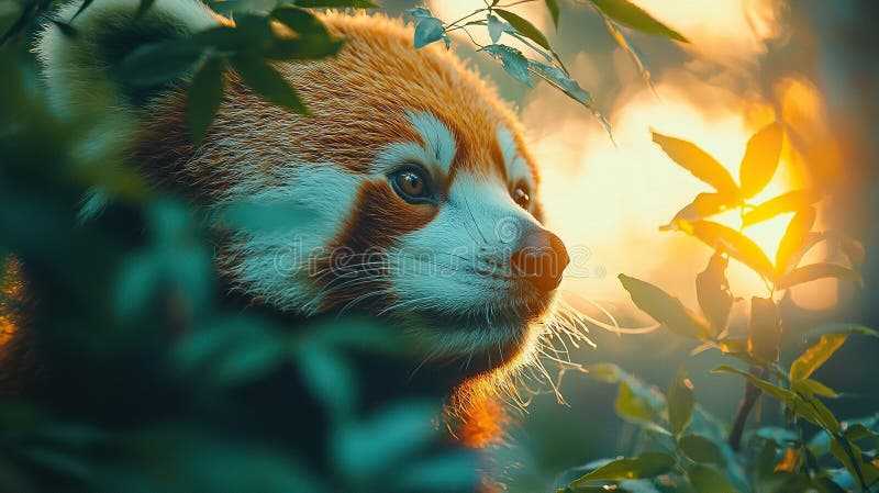 Red Panda Close-up at Singalila Sunset Stock Image - Image of national ...