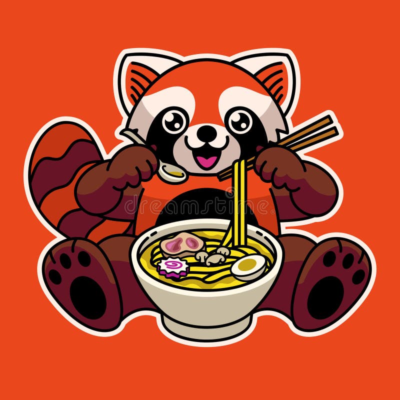 Red Panda Ramen Stock Illustrations – 7 Red Panda Ramen Stock ...