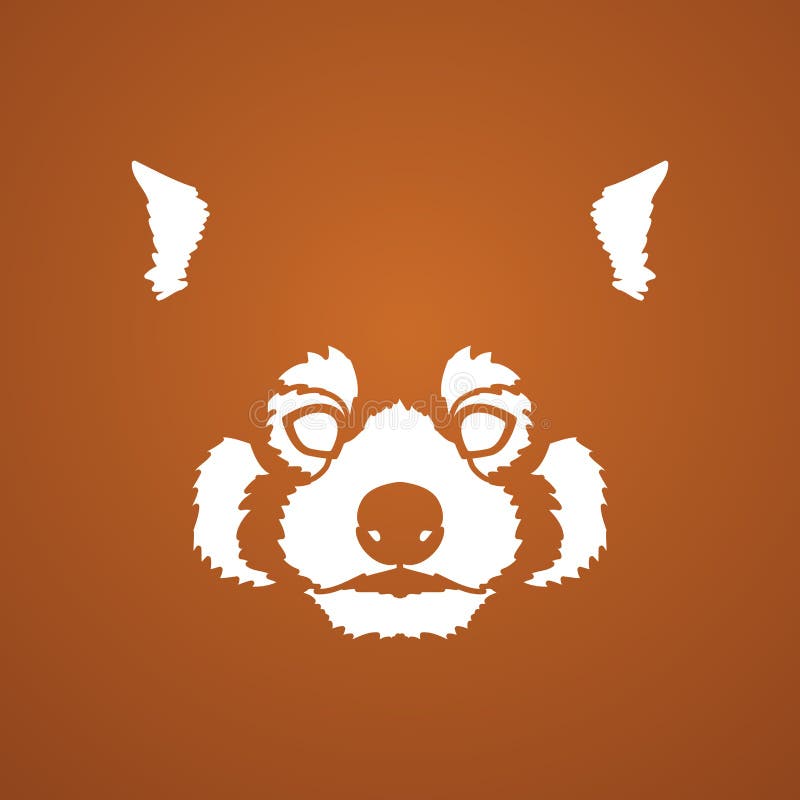 Red Panda Face head stock vector. Illustration of character - 89031456