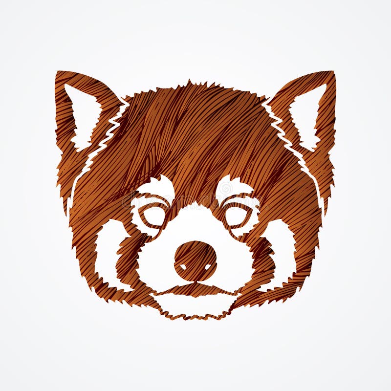 Red Panda Face head stock vector. Illustration of adorable - 89031461