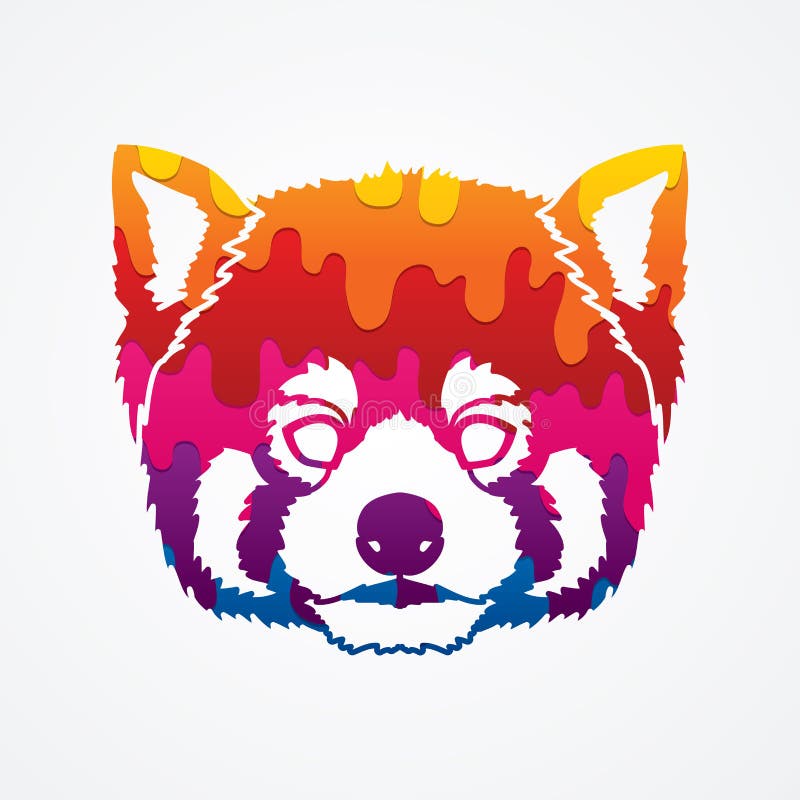 Red Panda Face head stock vector. Illustration of brown - 89031475