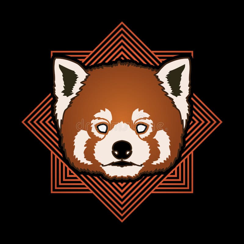 Red Panda Face head stock vector. Illustration of animal - 89031533