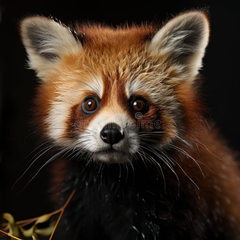 Red Panda Head. Generative AI Stock Illustration - Illustration of asia ...