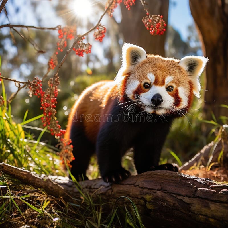 Ai Generated Illustration Wildlife Concept of Red Panda Stock ...