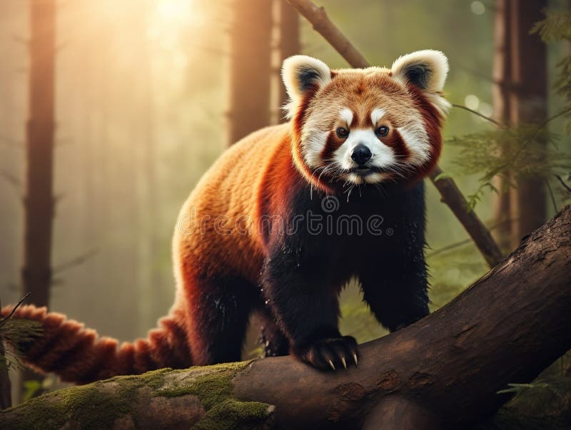 Ai Generated Illustration Wildlife Concept of Red Panda Stock ...