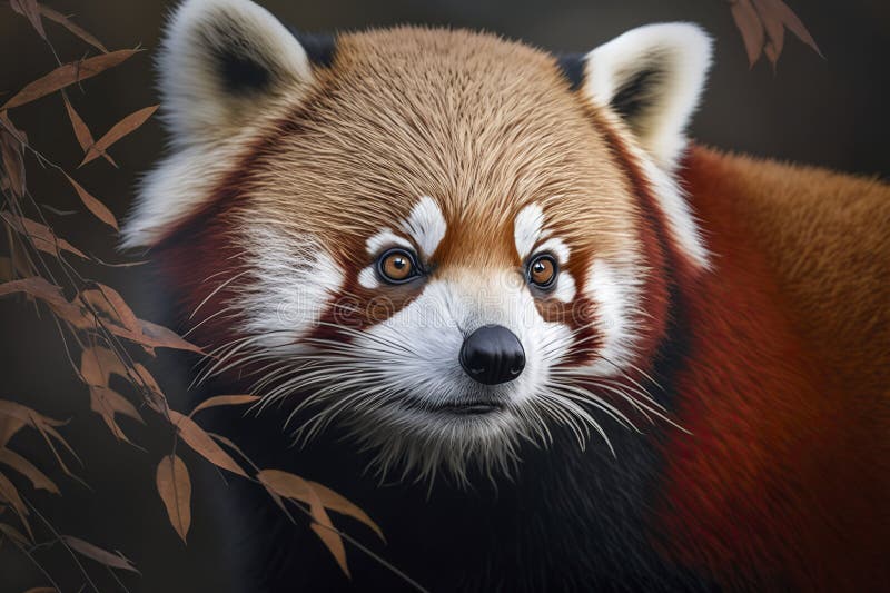 Red Panda Portrait. Generative AI Stock Illustration - Illustration of ...