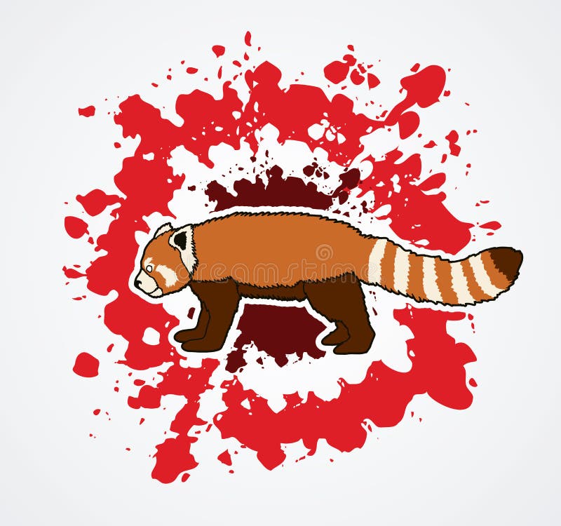 Red Panda side view. stock vector. Illustration of mascot - 89110281