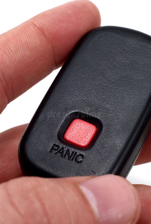 Red Panic button stock photo. Image of object, security - 4996906