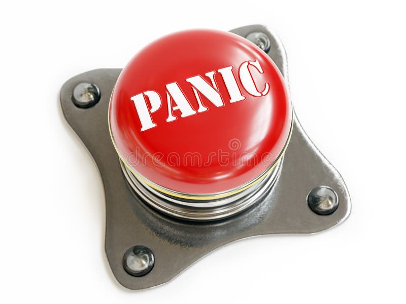 Red Panic pushbutton stock illustration. Illustration of mandatory ...