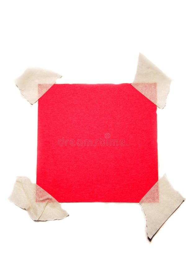 Red paper stock image. Image of message, empty, isolated - 6287063