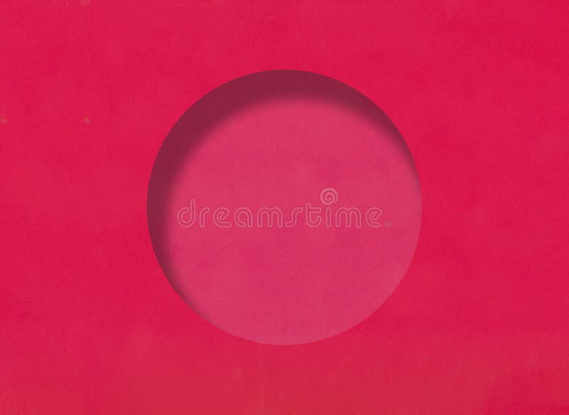 Red Paper Background with Minimalistic Round Hole and Have Shadow Stock ...