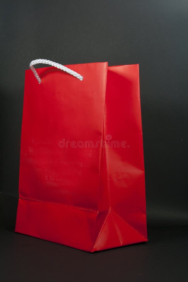 Red paper bag stock image. Image of buying, shopping - 21143485