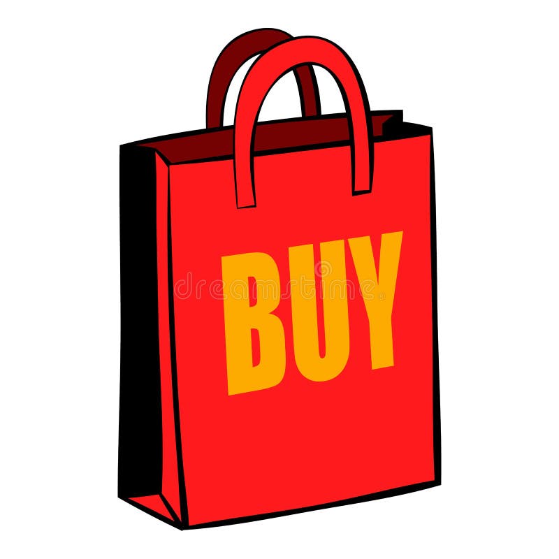 Red Paper Bag Icon Cartoon Stock Illustrations – 1,359 Red Paper Bag ...