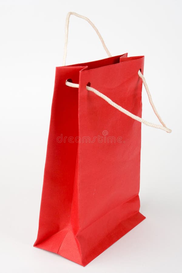 Red paper bag isolated stock image. Image of spend, isolated - 17120315