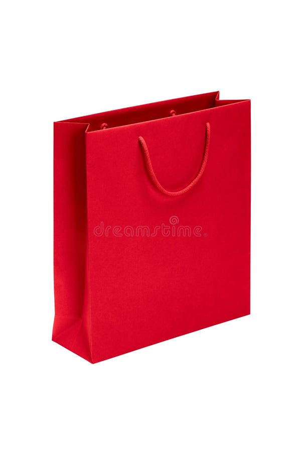 Red paper bag stock image. Image of market, marketing - 63065327