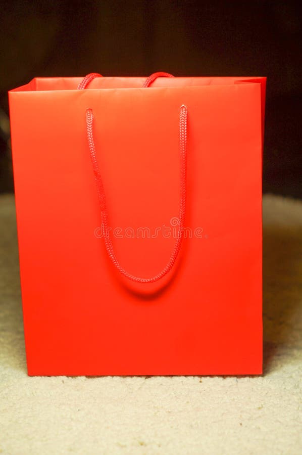 Red Paper Bag for Your Design Stock Photo - Image of commercial ...