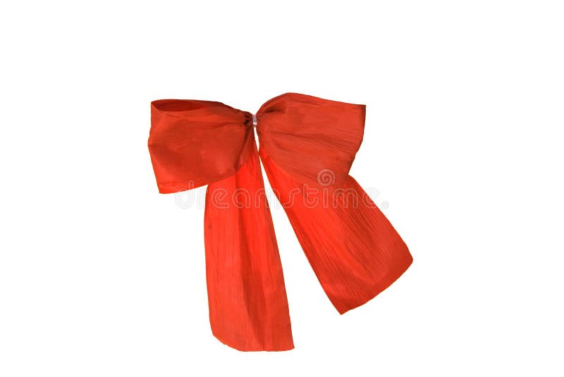 Red paper bow stock photo. Image of giving, space, object - 12697512