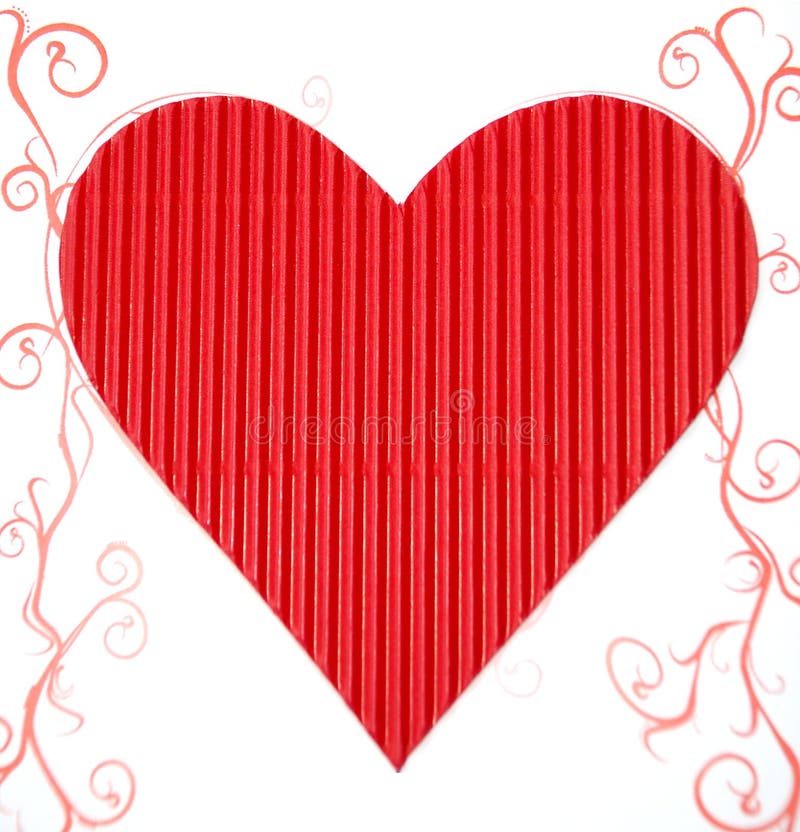 Red paper heart stock illustration. Illustration of creative - 16201500
