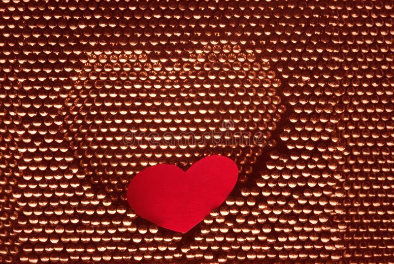 Red Paper Heart into Steel Herat Shape Stock Photo - Image of retro ...