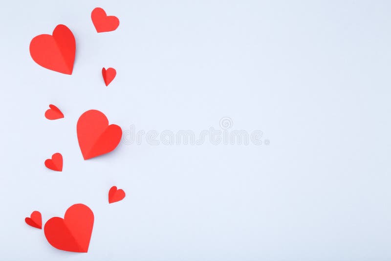 Red paper hearts stock illustration. Illustration of love - 169323357