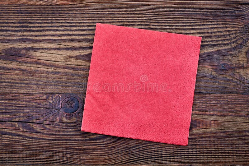 Red paper napkin, top view stock image. Image of tablecloth - 65518981
